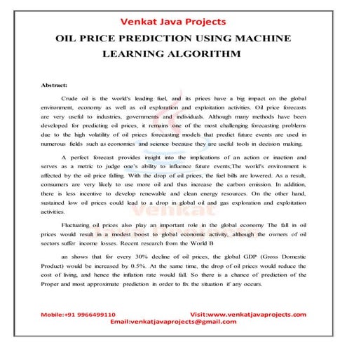 PREDICTION OF CRUDE OIL PRICES USING SVR WITH GRID SEARCH CROSS ...