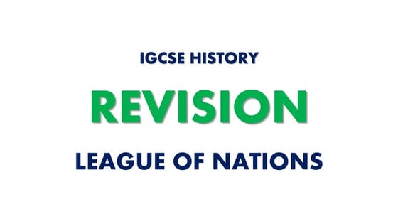 IGCSE EXAM PRACTICE - LEAGUE OF NATIONS - QUESTIONS AND ANSWERS | PPTX ...