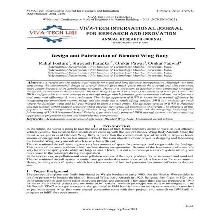 Design and Fabrication of Blended Wing Body | PDF