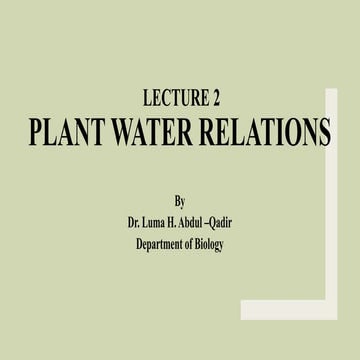 Plant water relations | PPTX