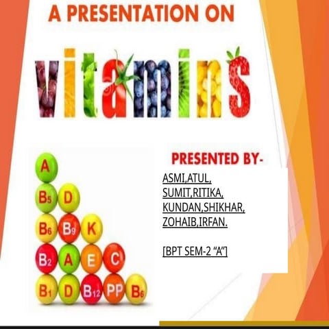 Project chemistry on vitamins | PDF