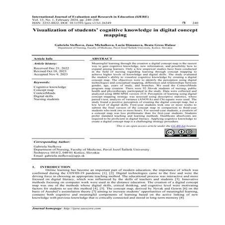 Visualization of students’ cognitive knowledge in digital concept ...