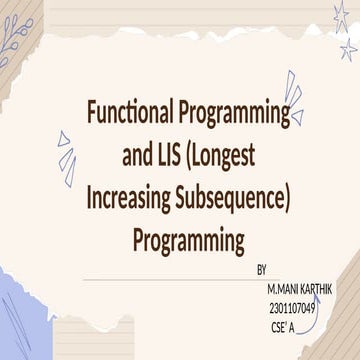 2301107049(Manikarthik).ppt.pptx functional programming and lis | PPTX