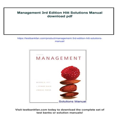 Management 3rd Edition Hitt Solutions Manual Pdf 4855