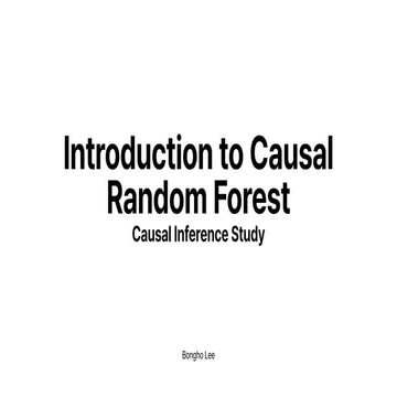 Causal Random Forest | PPT