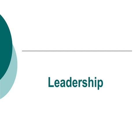 Leadership Explained (Be, Know, Do model) | PPTX