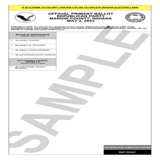 2023 Sample Primary Ballot | PDF