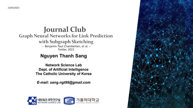Ns Cuk Joint Journal Club Stnguyen Review On Graph Neural Networks For Link Prediction