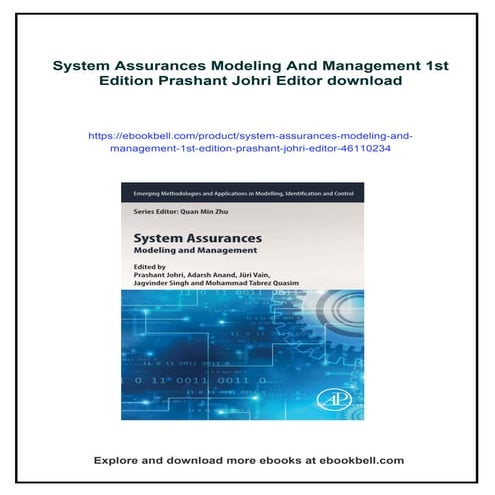 System Assurances Modeling And Management 1st Edition Prashant Johri ...