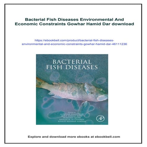 Bacterial Fish Diseases Environmental And Economic Constraints Gowhar Hamid Dar | PDF