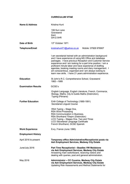 Tamsin Arnould - CV | PDF