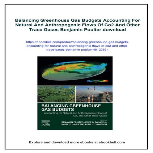 Balancing Greenhouse Gas Budgets Accounting For Natural And ...