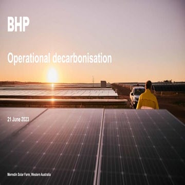 BHP Billiton : Operational Decarbonisation Investor Brief | PDF