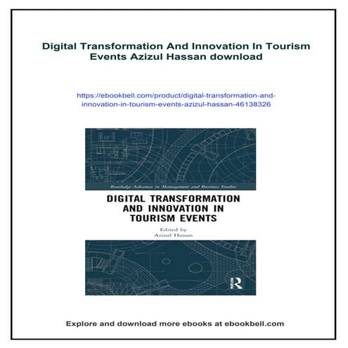 Digital Transformation And Innovation In Tourism Events Azizul Hassan | PDF
