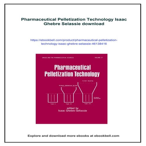 Pharmaceutical Pelletization Technology Isaac Ghebre Selassie | PDF
