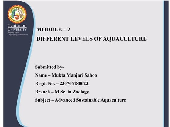 Extensive Aquaculture | PPTX | Zoos & Aquariums | Attractions