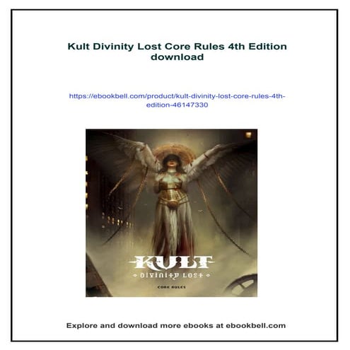 Kult Divinity Lost Core Rules 4th Edition | PDF