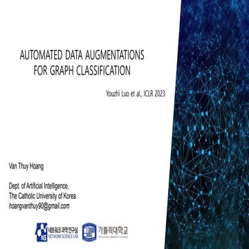 AUTOMATED DATA AUGMENTATIONS FOR GRAPH CLASSIFICATION.pptx