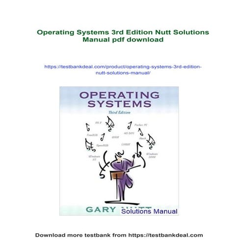 Operating Systems 3rd Edition Nutt Solutions Manual | PDF