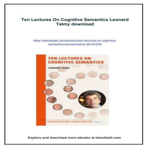 Ten Lectures On Cognitive Semantics Leonard Talmy | PDF