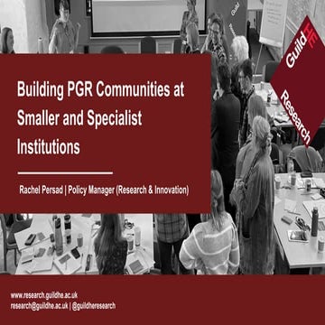231019-FINAL-Building-PGR-Communities-at-Smaller-and-Specialist ...