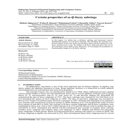 Certain properties of - -fuzzy subrings | PDF | Programming Languages | Computing