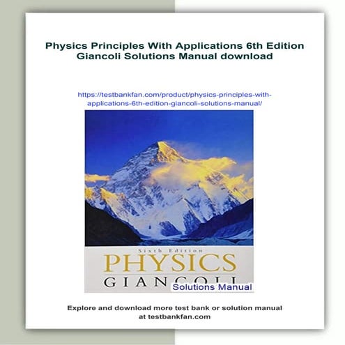 Physics Principles With Applications 6th Edition Giancoli Solutions Manual | PDF