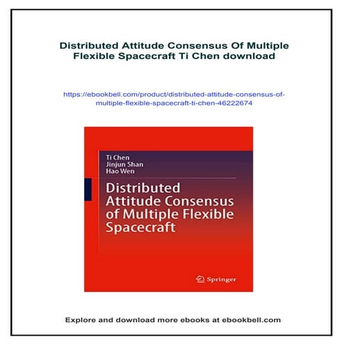 Distributed Attitude Consensus Of Multiple Flexible Spacecraft Ti Chen | PDF