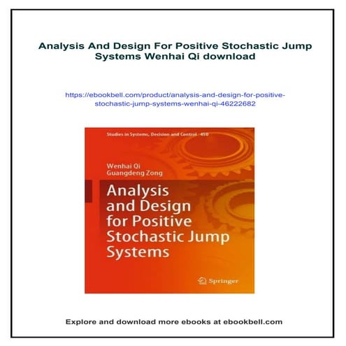 Analysis And Design For Positive Stochastic Jump Systems Wenhai Qi | PDF