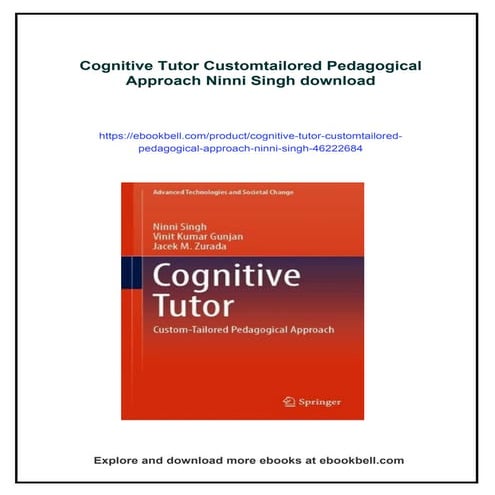 Cognitive Tutor Customtailored Pedagogical Approach Ninni Singh | PDF