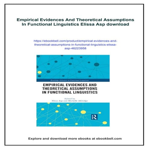 Empirical Evidences And Theoretical Assumptions In Functional Linguistics Elissa Asp | PDF