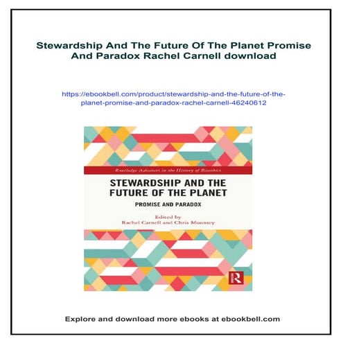 Stewardship And The Future Of The Planet Promise And Paradox Rachel ...
