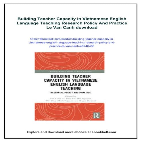 Building Teacher Capacity In Vietnamese English Language Teaching ...