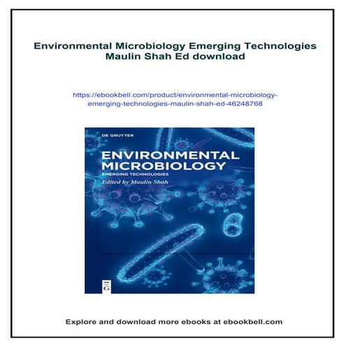 Environmental Microbiology Emerging Technologies Maulin Shah Ed | PDF