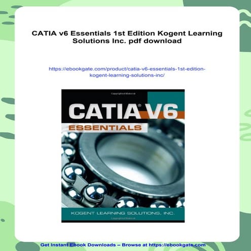 CATIA v6 Essentials 1st Edition Kogent Learning Solutions Inc. | PDF