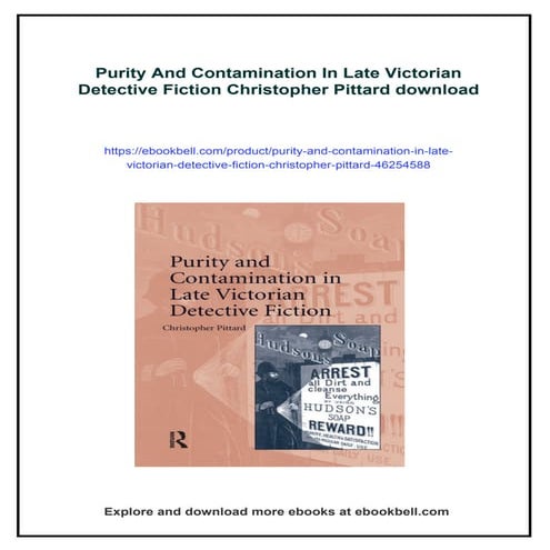 Purity And Contamination In Late Victorian Detective Fiction ...