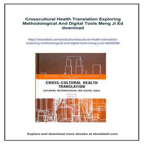 Crosscultural Health Translation Exploring Methodological And Digital ...