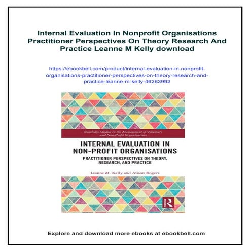 Internal Evaluation In Nonprofit Organisations Practitioner Perspectives On Theory Research And ...