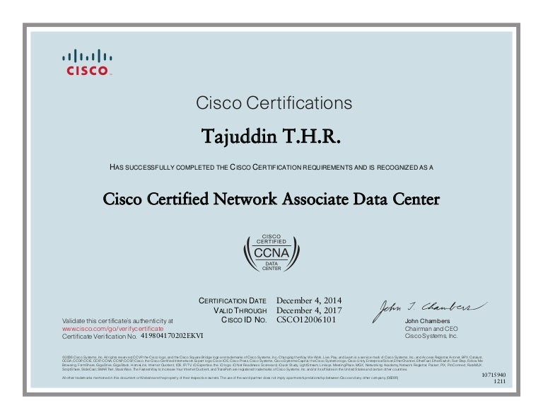 CCNA DATA CENTER CERTIFICATE CCNA DATA CENTER CERTIFICATE