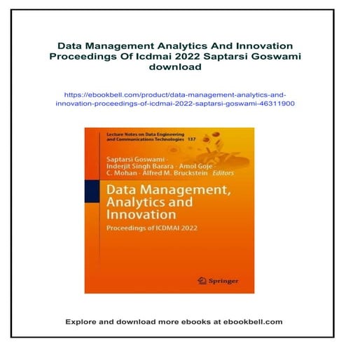 Data Management Analytics And Innovation Proceedings Of Icdmai 2022 ...