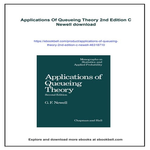 Applications Of Queueing Theory 2nd Edition C Newell | PDF