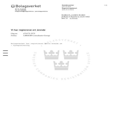 Registreringsbevis 670175-3375 | PDF