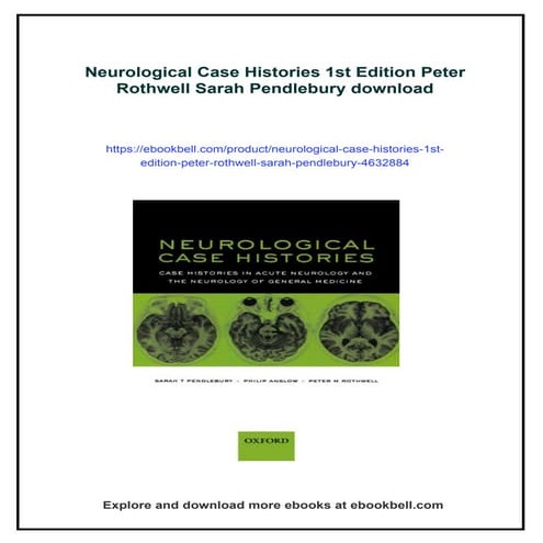 Neurological Case Histories 1st Edition Peter Rothwell Sarah Pendlebury ...