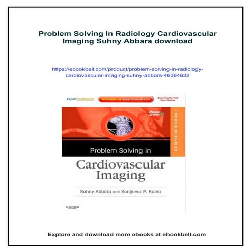 Problem Solving In Radiology Cardiovascular Imaging Suhny Abbara | PDF