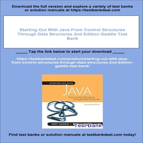 Starting Out With Java From Control Structures Through Data Structures ...