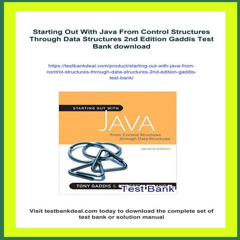 Starting Out With Java From Control Structures Through Data Structures ...