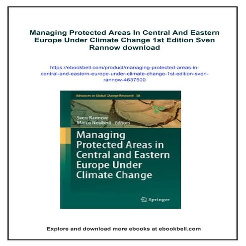 Managing Protected Areas In Central And Eastern Europe Under Climate Change 1st Edition Sven ...