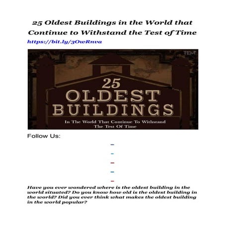 23 18_8_23 25 Oldest Buildings in the World that Continue to Withstand ...
