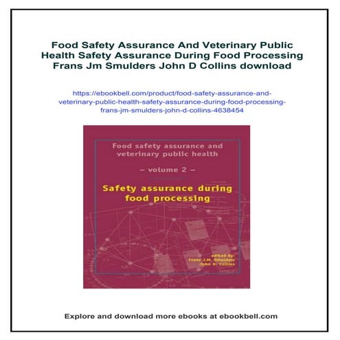 Food Safety Assurance And Veterinary Public Health Safety Assurance ...