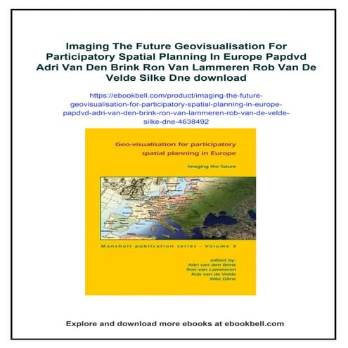 Imaging The Future Geovisualisation For Participatory Spatial Planning ...